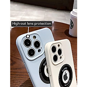 Kakalux Compatible iPhone 14Pro Design Liquid Silicone Magnetic case, Non-Stick Fingerprint Effective Smudge-Proof, Drop-Proof airbag Protection at All Four Corners, Suitable for iPhone 14Pro-Black.