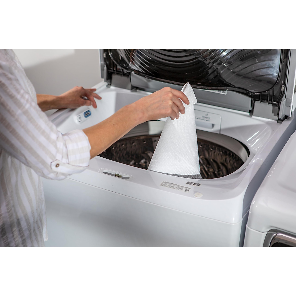 Duck Smooth Top Easy Liner Shelf Liner, 12 Inch x 10 Feet (6 Rolls), White