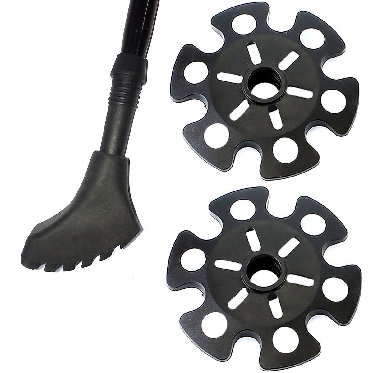Replacement Rubber Tips Set for Trekking poles-4 Paris Heavy-Duty Durable Feet Paws Tips Snow Baskets for Hiking Poles/Walking Sticks