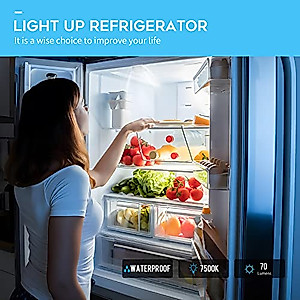 New Upgraded W10515058 Led Refrigerator Main Light Replacement Compatible with Whirlpool Kenmore Maytag, KitchenAid, Waterproof, 1 PCS, Year Warranty