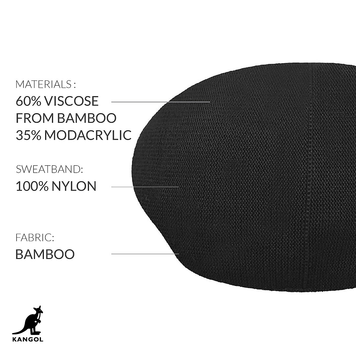 Kangol Bamboo 507 - Black/L Black, Large