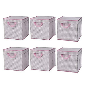Delta Children Lidded Storage Bins, Pink