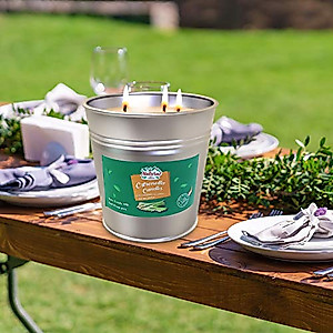 2 Packs Large Citronella Candles Outdoor Indoor, 110 Hours Burn 20 oz 3-Wick Scented Candles, Soy Wax Fly Candle for Home Garden Patio Yard Camping Balcony Travel
