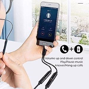 USB C Splitter, Dual USB C Headphone and Charger Adapter Support HiFi Music Call 60W Charge for Galaxy S23 S22 S21 Ultra S20Ultra Note 20 10 Ultra, Pixel 7 6 Pro 5 4XL 3 2 XL , iPad/MacBook Pro/Air