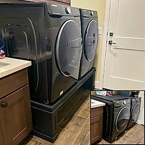 Washer & Dryer Pedestal | Made in The USA | This is The Ultimate Solution for Laundry Room Organization | Designed for All appliances & Popular Brands Whirlpool, GE, Samsung, LG (Gloss White)