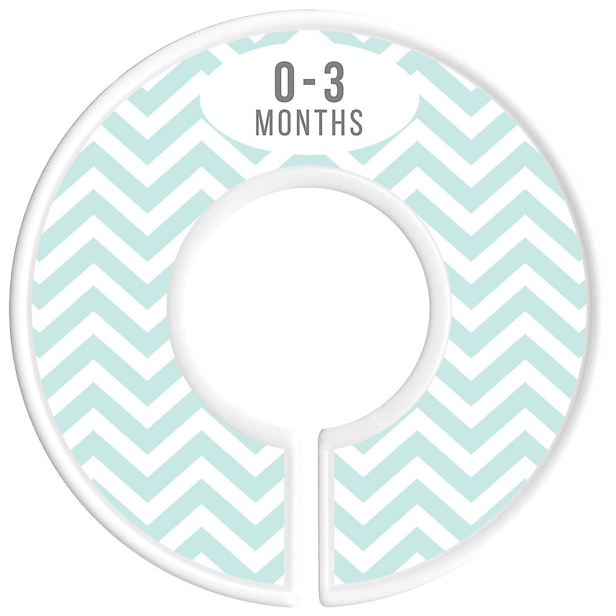 Baby Closet Size Dividers, Mint, Set of 6 Organizers, BoyStripe, Chevron