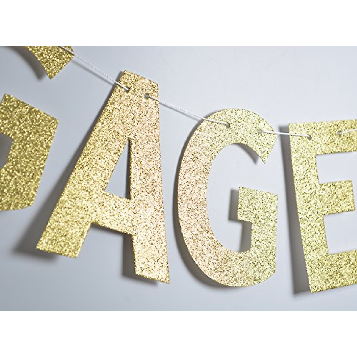 OneParty Engaged AF Gold Glitter Banner -Engagement Party , Bachelorette Party Decorations