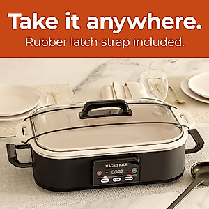 Magnifique 4 Quart Casserole Digital Slow Cooker, Premium Ceramic Bakeware for Oven, Dishwasher Safe Baking Dish