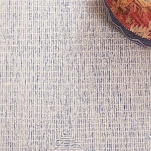 Safavieh Abstract Collection 6' x 9' Blue/Ivory ABT480M Handmade Wool Area Rug