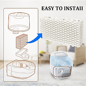 4 Pack Wf813 Eqwf813 Humidifier Filters Compatible with Equate Eqwf813 Eq-2119-Ul, Relion RCM-832 RCM-832N, ProCare PCCM-832N Cool Mist Humidifier Replacement Filter