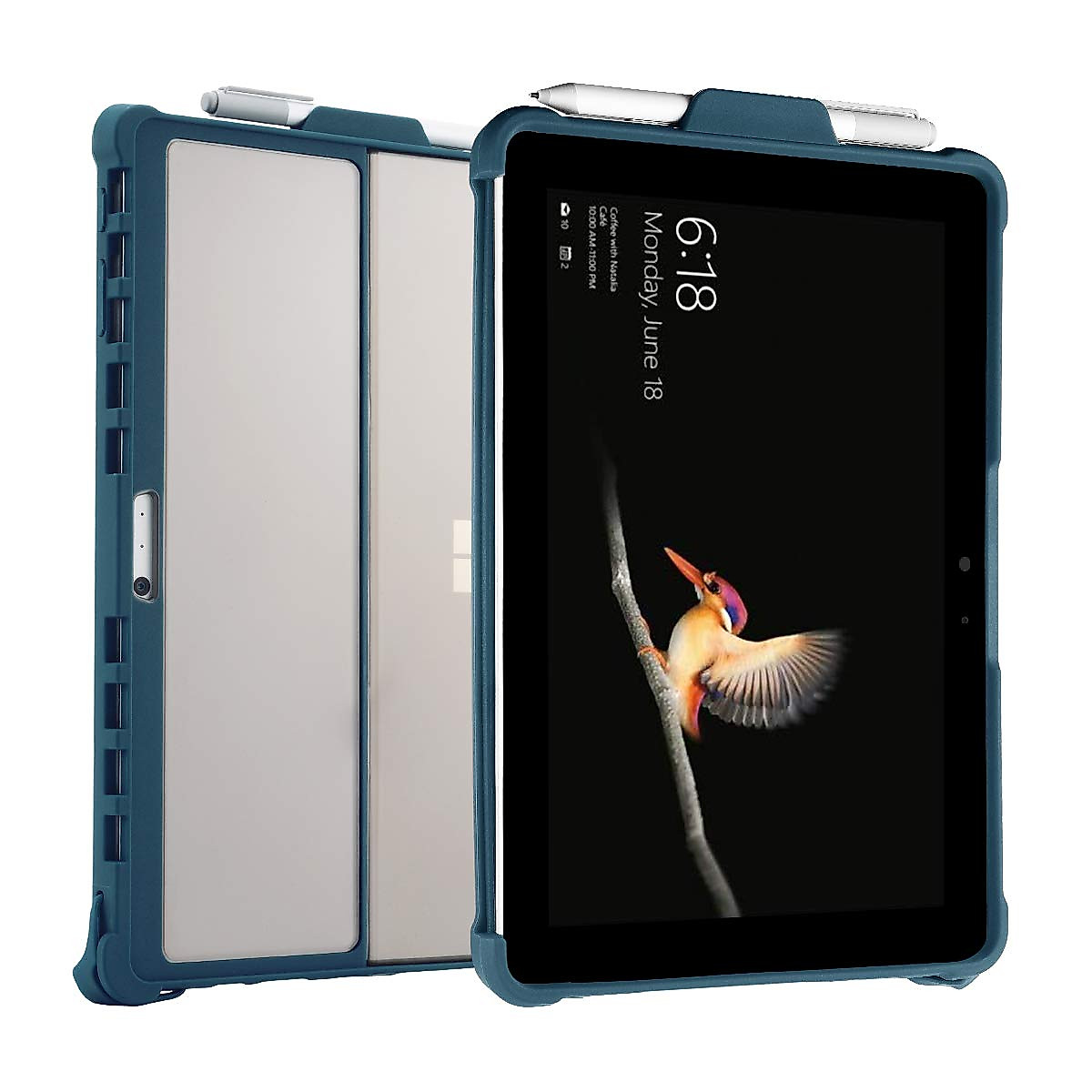 Youtec for Microsoft Surface Pro 7 Plus/Pro 7/Pro 6/Pro 5/Pro 4 Case, Surface Pro Rugged Folio Protective Cover with Pen Holder Compatible with Type Cover, Kickstand for Surface Pro 4/5/6/7/7 Plus