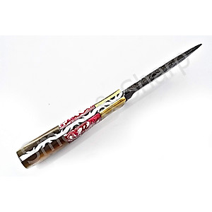 Smart & Sharp Custom Handmade Damascus Steel Hunting Knife/Skinning Knife AA-17236, 17237, 17238, 17239, 17240, 17241 and 17242 (Red & White Resin)