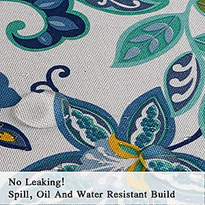 Lamberia Tablecloth Waterproof Spillproof Polyester Fabric Table Cover for Kitchen Dinning Tabletop Decoration (Paisley, 60"x84")