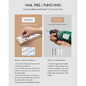 HEZHEN-Sweden Sandvik Stainless Steel Knife Set 5PCS, Forged Kitchen Knives Cooking Tools, Olivewood Handle + Maple Wood Magnetic Knife Strip Knife Bar