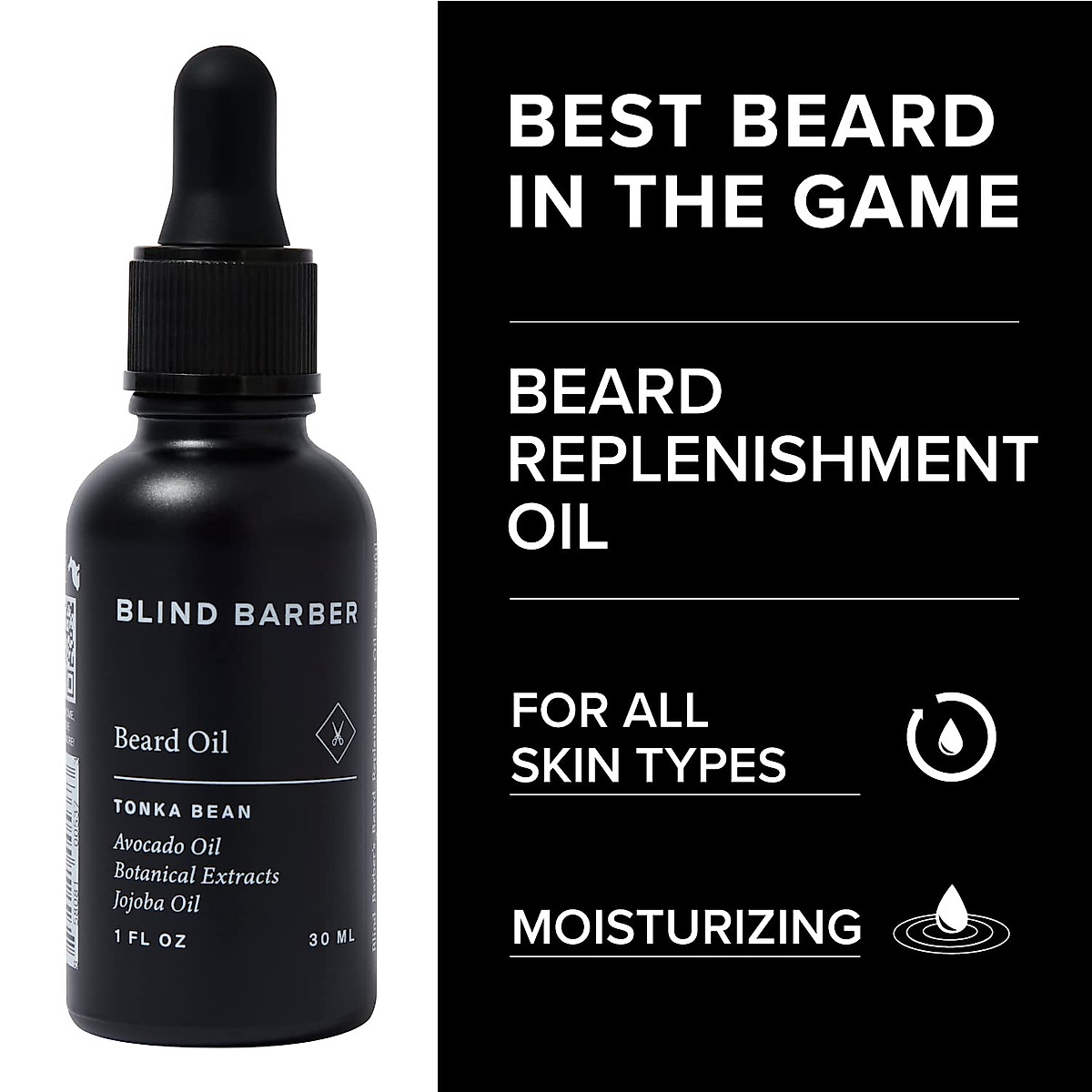 Blind Barber Rejuvenating Face & Beard Oil for Men - Moisturizing Beard Softener - Hydrate Clean Shaven Skin or Use As a Natural Beard Growth Oil for Men - (1 Oz)