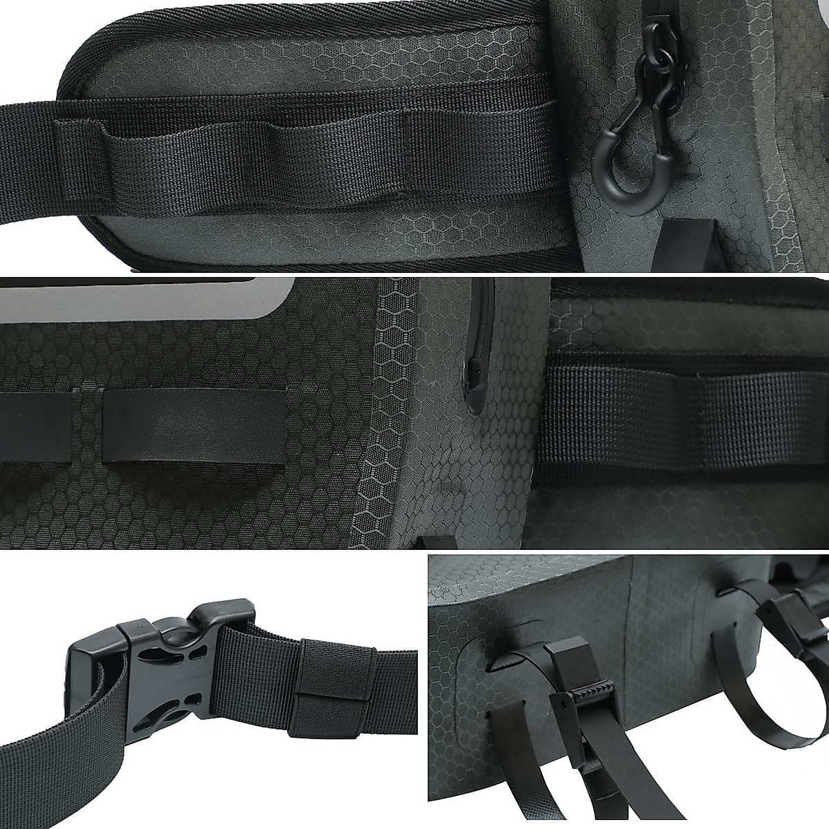 Sarcia Waterproof Waist Bag - Fly Fishing Fanny Pack with Rod Holder and Airtight Zipper, Ideal for Kayaking, Outdoor Sports, Camping and Hiking