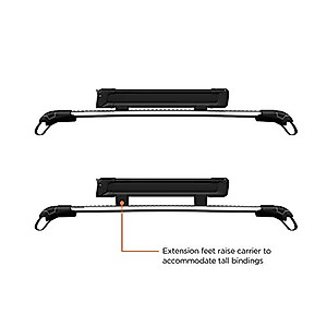 Thule SnowPack Ski/Snowboard Rack, Medium (4 Pr/2 Boards), Black