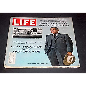 LIFE MAGAZINE NOVEMBER 24 1967 GOVERNOR CONNALLY & MOTORCADE PHOTO