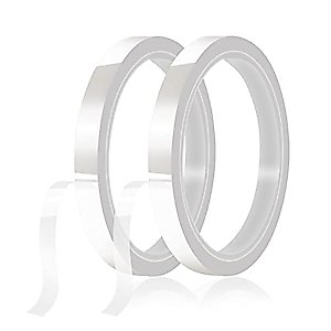 HTVRONT Heat Tape - 10mm X 33m Heat Resistant Tape 2 Rolls Heat Transfer Tape, No Residue Heat Sublimation Tape, Heat Tape for Sublimation, Heat Press, HTV Clear Heat Tape