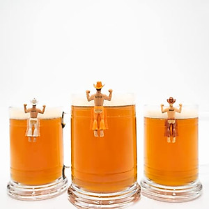 NPW Classic Chaps Reusable Markers, Original Drinking Buddies & Wine Glass Charms Bachelorette Party, Girls' Nights, Cowboy, Novelty Gifts