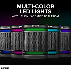 Gemini Sound GSYS-2400 Compact Home Stereo System | 2000W Peak Power | Bluetooth, USB & Analog and Digital Inputs | Multi-Color LED Party Lighting | Ideal for Parties, Karaoke & Home Theater