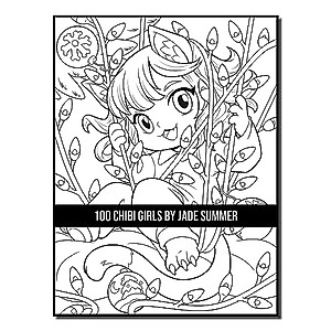 100 Chibi Girls: An Adult Coloring Book Collection with Cute Girls, Fantasy, Horror, Christmas, and More!
