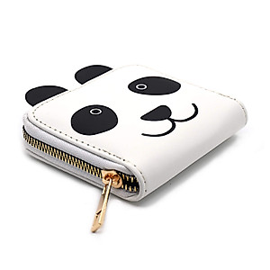 Cute Cat Coin Purse Small Leather Card Holder Change Pouch Short ID Case Wallet Gift for Women Girls