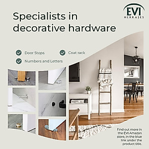 EVI | Wall Mounted Doorstop | Natural Silicone | Adhesive or Screw Installation | Brass Matte | Mod. I-254 (Brass Matte - Black Rubber)