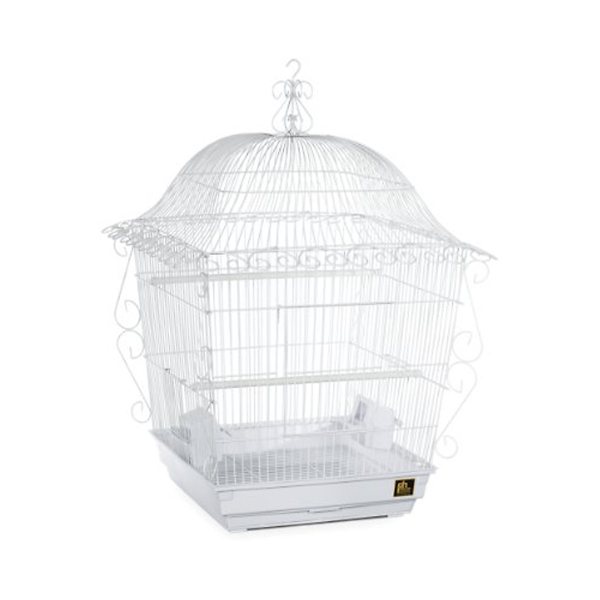 Prevue Pet Products Jumbo Scrollwork Bird Cage 220W White, 18-Inch by 18-Inch by 25-Inch