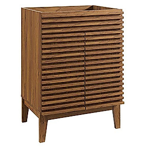 Modway Render 23.5" Bathroom Vanity in Walnut (Sink Basin Not Included)