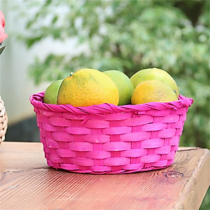 MOMOJIA Convenient Bamboo Basket Convenient Practical Storage Baskets Bamboo Sieve Handmade Weaving Round Basket