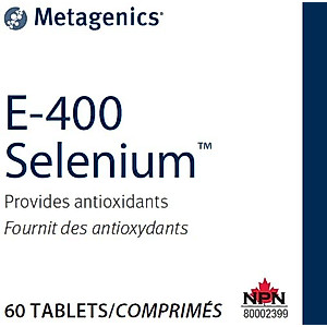 Metagenics E-400 Selenium, Antioxidant Supplement with Vitamin E to Help Support Cellular Health - 60 Tablets, 2 Month Supply