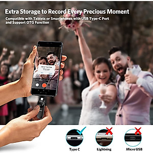 USB C Flash Drive 512GB, 550MB/s USB C Thumb Drive, High Speed USB 3.2 Memory Stick for OTG Android Mobile Phone/Tablets/Laptop/MacBook/PC