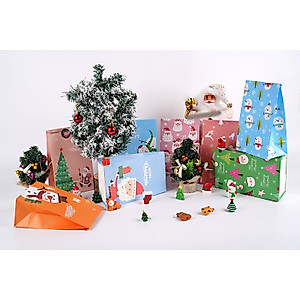 ysmile 24 ct Christmas Treat Bag, Small Xmas Gift for Goodie Wrap, Christmas Party Favor 9"