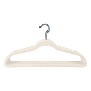 Simplify 10 Super Slim Velvet Huggable Hangers in Ivory
