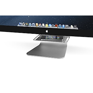 Twelve South Backpack for iMac and Apple Displays | Hidden Storage Shelf for Hard Drives and Accessories (Silver)
