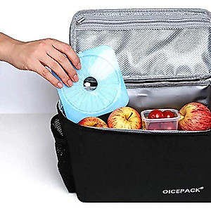 OICEPACK 10 × Cool Coolers Slim Ice Packs Quick Cooling & Long-Lasting for Lunch Box | Lunch Bags | Freezer Packs Reusable Cool Pack | Ice Packs for Office/Jobsite/Camping/Beach/Picnics/Golf