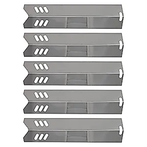 5-Pack BBQ Grill Heat Shield Plate Tent Replacement Parts for Backyard Grill BY14-101-001-099 - Compatible Barbeque Stainless Steel Flame Tamer, Flavorizer Bar, Vaporizer Bar, Burner Cover 15"