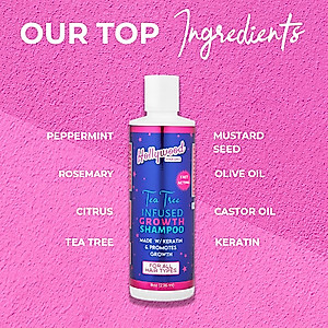 Hollywood Hair Bar Growth Shampoo - Infused with Herbal Supplements, Everyday use, 8oz