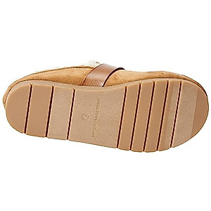 Amazon Essentials Women's Shearling Mule, Tan Suede, 7.5