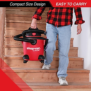 Shop-Vac 5 Gallon 4.5 Peak HP Wet/Dry Vacuum, Portable Heavy-Duty Shop Vacuum 3 in 1 Function with Attachments for House, Garage, Car & Workshop, 5971536