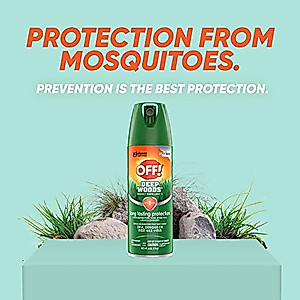 OFF! Deep Woods Insect Repellent Aerosol, Bug Spray with Long Lasting Protection from Mosquitoes, 6 oz