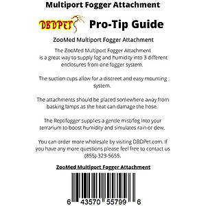 DBDPet 's Bundle with Zoomed MultiPort ReptiFogger Attachment - 3 in 1 Splitter for The ReptiFogger - Includes Pro-Tip Guide