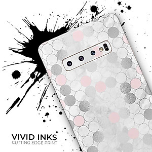 DesignSkinz Karamfila Silver & Pink Marble V14 Protective Vinyl Decal Wrap Skin Cover Compatible with The Samsung Galaxy S20 (Screen Trim & Back Glass Skin)