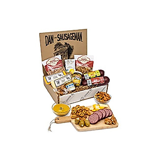 Dan the Sausageman's Sounder Gourmet Gift Box -Featuring Smoked Summer Sausage and Wisconsin Cheeses Retirement, Tenant, Contractor Appreciation Basket