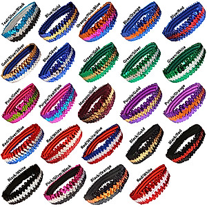 12 Sequin Headbands U PICK (Available in LOTS of COLORS) Elastic Stretch Sparkly Fashion Headband for Teens Girls Women Softball Pack Volleyball Basketball Dance Set Sports Teams Store By Kenz