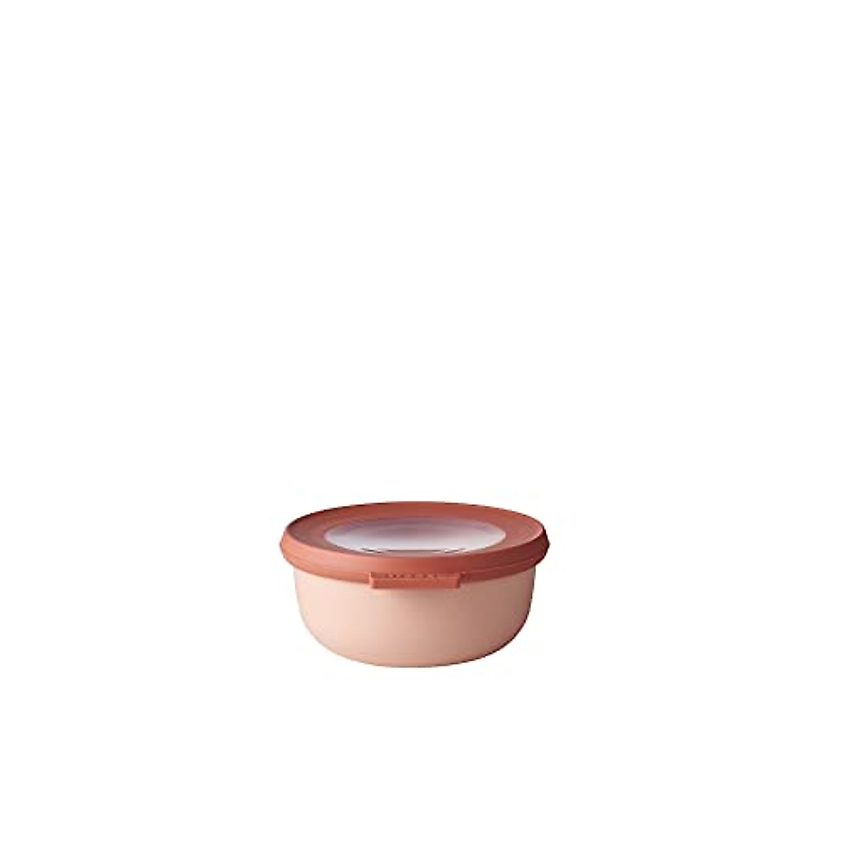 Rosti Mepal Cirqula Multi Food Storage and Serving Bowl with Lid, Low Bowl-11oz, Nordic Blush