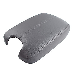 MOTOALL Auto Car Leather Suture Center Console Armrest Lid Cover Cap for 2008 2009 2010 2011 2012 Honda Accord Synthetic Leather (Vinyl) Plastic Gray