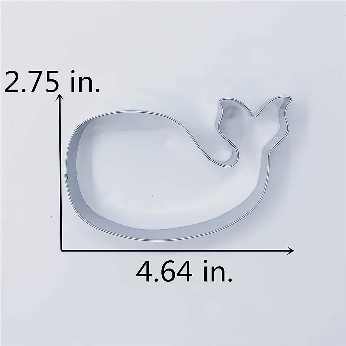 LILIAO Whale Cookie Cutter - 4.6 x 2.8 inches - Stainless Steel