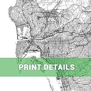 Dear Mapper San Diego United States View Abstract Road Modern Map Art Minimalist Painting Black and White Canvas Line Art Print Poster Art Line Paintings Home Decor (Set of 3 Unframed) (12x16inch)